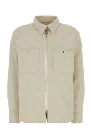 Moncler Ivory Bouclé Down Jacket For - White