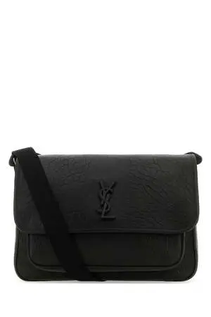 Saint Laurent Niki Crossbody Handbag In Calf Leather With Enameled Metal Hardware, 32cm X 23cm X 10cm - Black