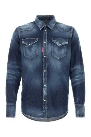 Dsquared2 Stretch Denim Shirt - Blue