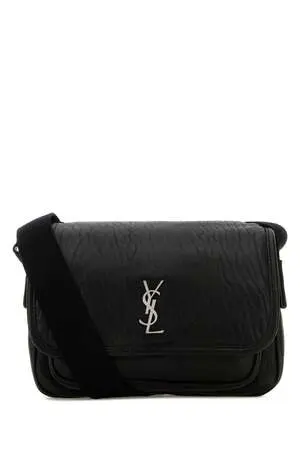 Saint Laurent Leather Mini Messenger Crossbody Bag - Black