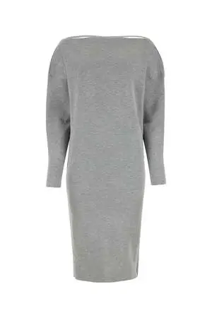 Gucci Stretch Wool-blend Dress - Grey