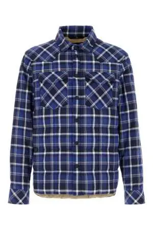 Moncler Embroidered Stretch Cotton Shirt - Checked