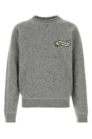 Dsquared2 Melange Wool Blend Sweater - Grey