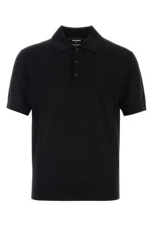Dsquared2 Wool Polo Shirt - Black