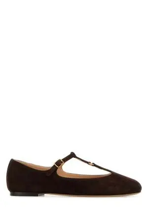 Chloé Marcie Suede Ballerina Flats - Brown