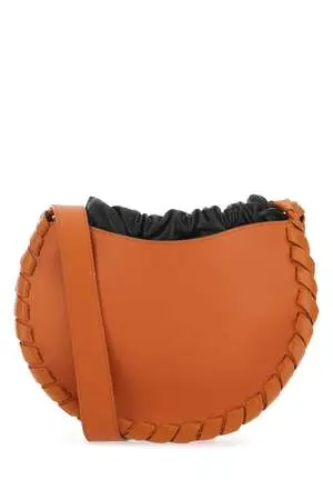 Chloé Leather Small Crossbody Handbag With Adjustable Shoulder Strap - Orange