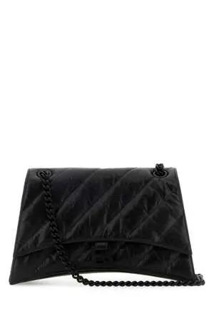 Balenciaga Leather Medium Crush Shoulder Handbag