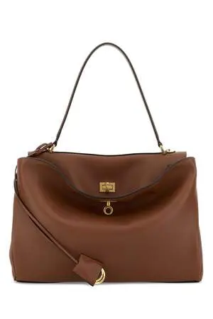 Balenciaga Caramel Leather Medium Rodeo Handbag
