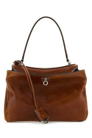 Balenciaga Mini Leather Small Rodeo Handbag - Brown