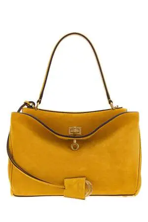 Balenciaga Balenciaga Mini Suede Rodeo Handbag Yellow