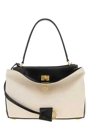 Balenciaga Small Rodeo Handbag 27 Cm X 20 Cm X 10 Cm Canvas And Leather - Multicoloured
