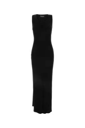 Balenciaga Stretch Viscose Midi Dress - Black