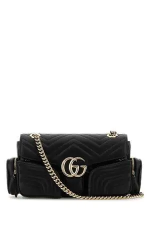 Gucci Leather Mini Gg Marmont Shoulder Bag