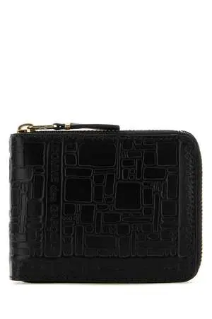 Comme Des Garçons Leather Wallet 11cm X 8cm X 2cm For - Black
