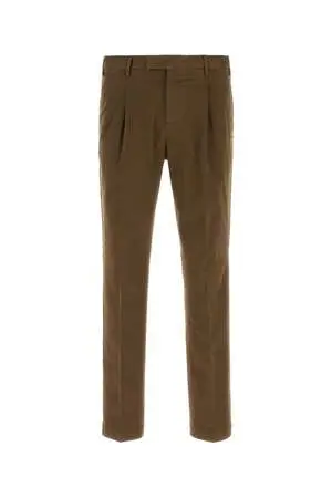 PT TORINO Stretch Cotton Tailored Trousers - Brown