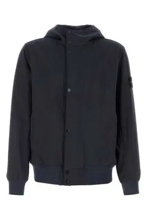 Stone Island Stretch Polyester Jacket For - Blue