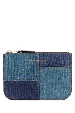 Comme Des Garçons Two-tone Mini Denim Coin Purse