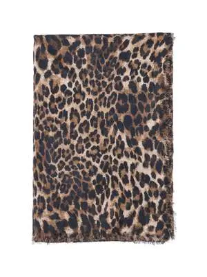 NILI LOTAN Nili Lotan Leopard Print Scarf Multicolor