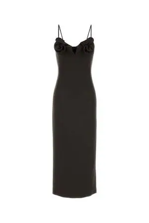 Magda Butrym Chocolate Stretch Wool Mini Dress