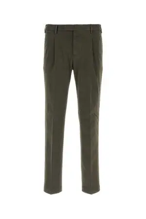 PT TORINO PT TORINO Stretch Cotton Tailored Pants Green