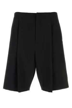 THE ROW Wool Sayed Bermuda Shorts - Black
