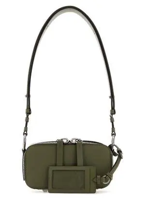 MAISON MARGIELA Leather Shoulder Handbag With Adjustable Strap, 23 Cm X 14 Cm X 10 Cm - Green