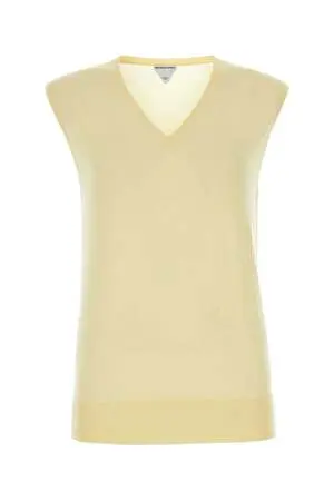 Bottega Veneta Cotton-blend Knit V-neck Vest - Yellow