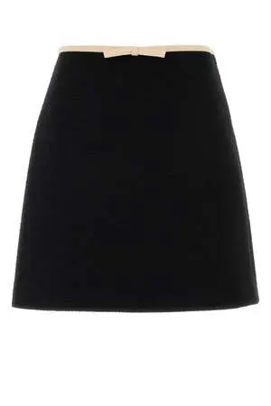Valentino Garavani Tweed Mini Skirt With Silk-blend Lining