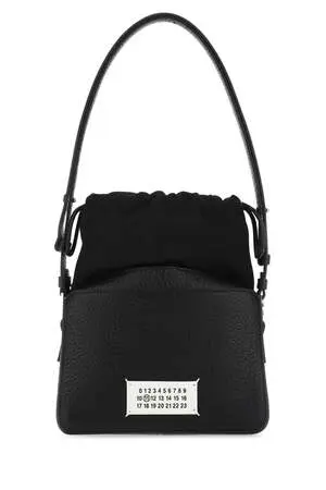 MAISON MARGIELA 20 Cm X 13 Cm X 8 Cm 5ac Bucket Handbag With Adjustable Shoulder Strap - Black