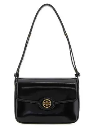 Tory Burch Robinson Shoulder Handbag 21cm X 15.5cm X 6cm With 25cm Handle - Black