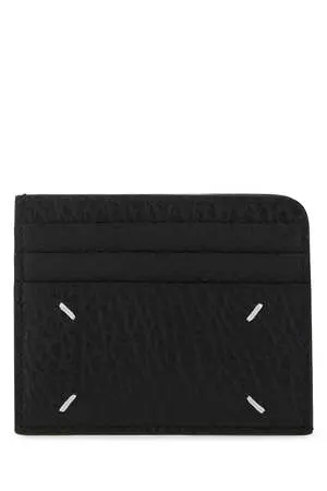 MAISON MARGIELA Mini Leather Card Holder - Black
