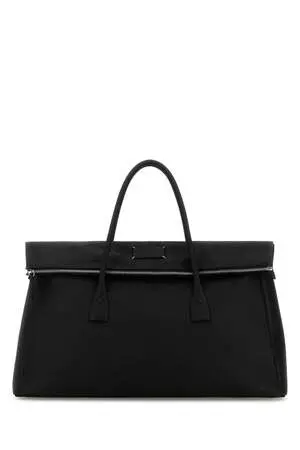 MAISON MARGIELA 5ac Travel Handbag In Leather - Black
