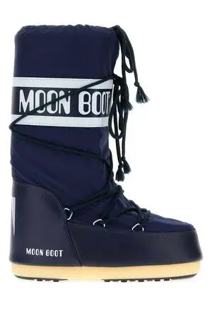 Moon Boot Icon Mini Nylon & Synthetic Leather Boots - Blue
