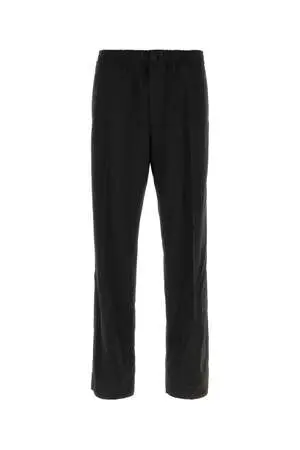 FERRAGAMO Wool Blend Dress Pant For - Black