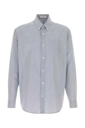 THE ROW Embroidered Poplin Pompeo Shirt - Stripped