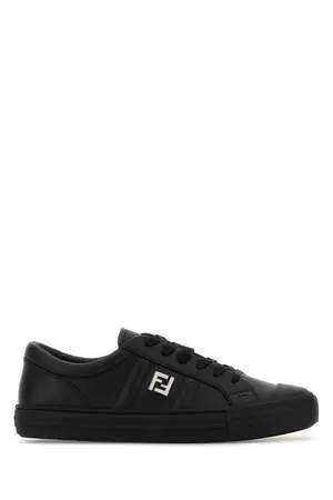 Fendi Leather Domino Sneaker - Black