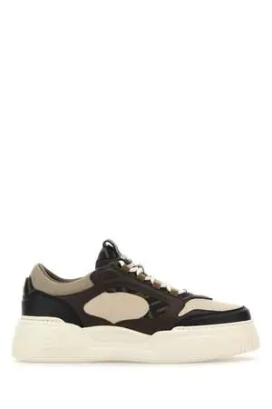Fendi Force Sneaker In Leather And Canvas