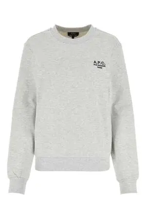 A.p.c. Melange Stretch Organic Cotton Sweatshirt - Grey