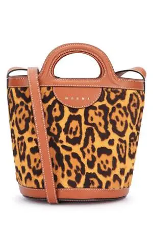 Marni Leopard Print Leather Crossbody Bag
