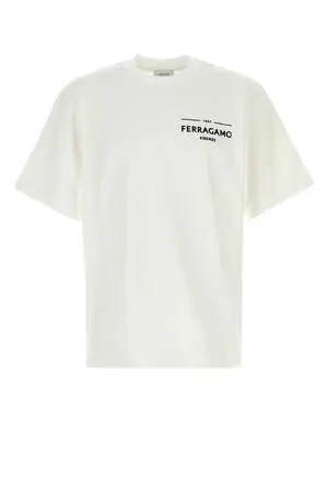 FERRAGAMO 100% Cotton T-shirt - White