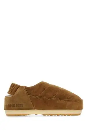 Moon Boot Suede Evolution Slippers - Camel