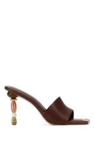 Cult Gaia Mahina Flat Leather Sandals