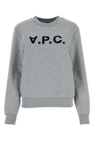 A.p.c. Melange Cotton Sweatshirt - Grey