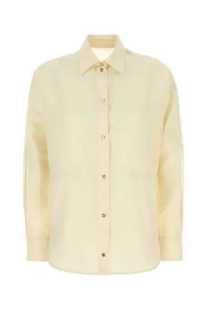 Moncler Cream Wool And Nylon Shirt For - Yellow