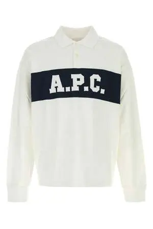 A.p.c. Oversized Alexis Polo Shirt In 100% Cotton - White