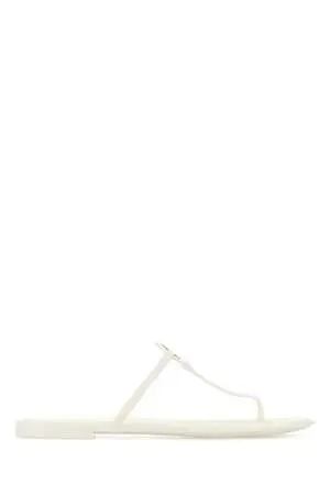 Tory Burch Mini Miller Leather Thong Sandals - White