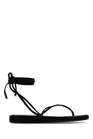 Tory Burch Suede Capri Sandals With Tie Fastening