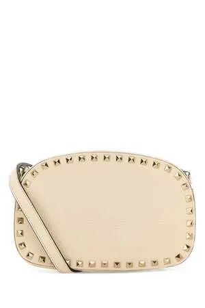 Valentino Garavani Leather Rockstud Crossbody Handbag - White