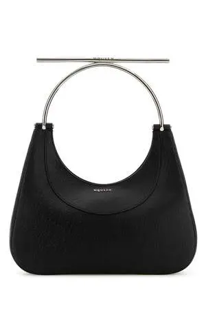 Alexander McQueen Cross-bar Leather Handbag - Black