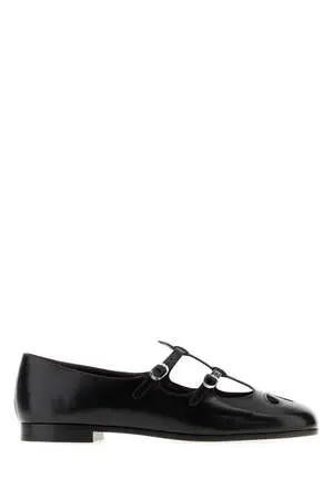 Tory Burch Leather Ballerinas With Buckle Detailing